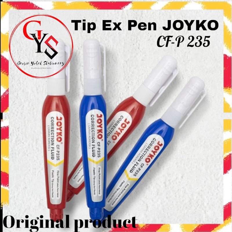 Jual Tip Ex Pen Joyko CF-P235(PCS)/ Correctiin Fluid ORIGINAL 100% ...