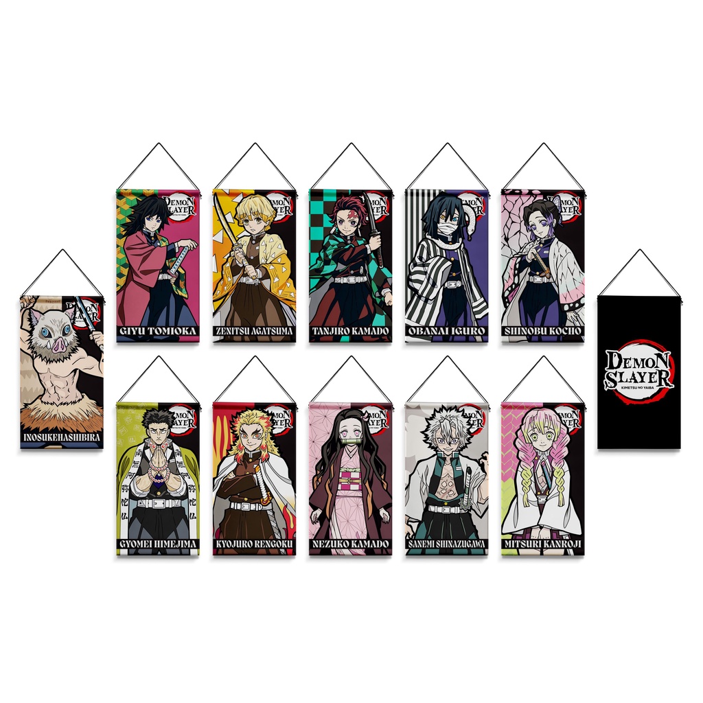 Jual Roll Banner Poster Gantung Dinding Anime Demon Slayer Wall Decor ...