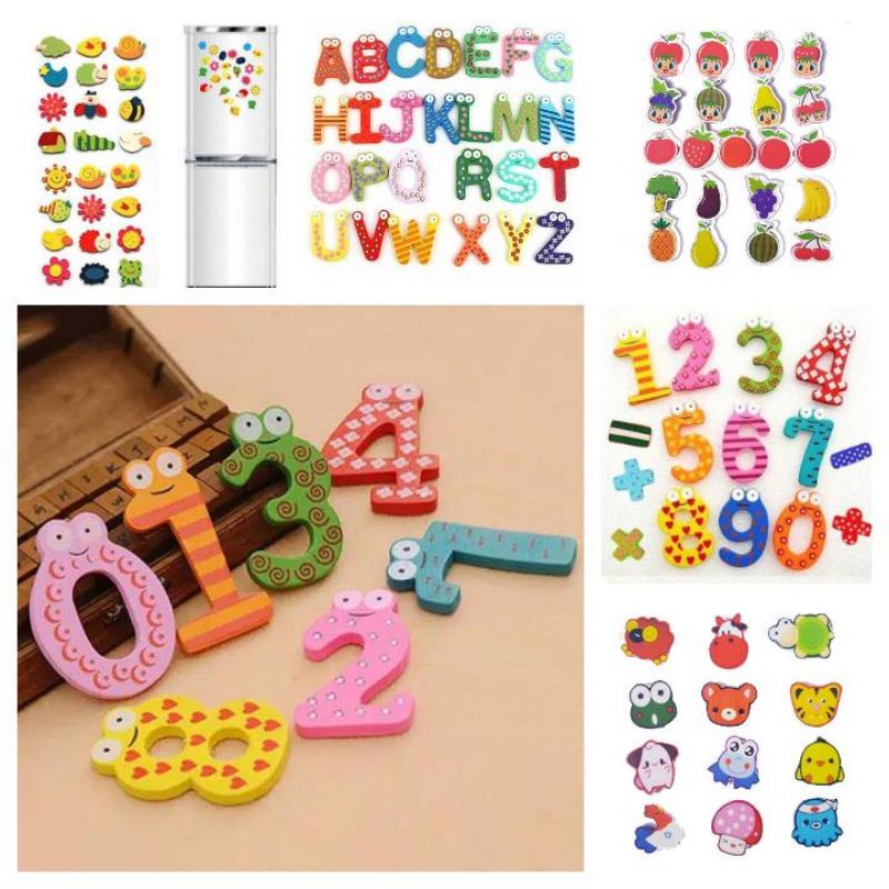 Jual Magnet Angka Magnet huruf Alphabet Tempelan Kulkas besi Learning ...