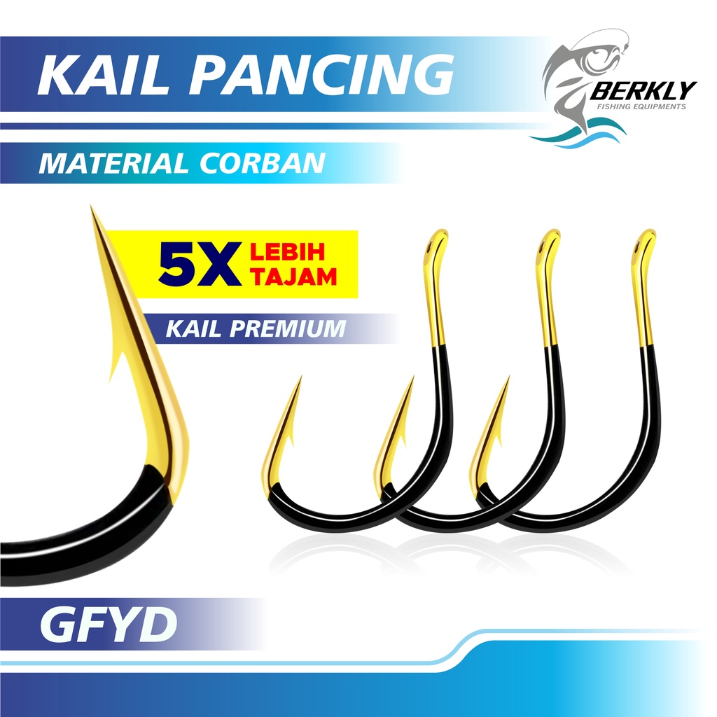 Jual Berkly Official Shop Kail Pancing (KAIL TYPE KECIL) Gold Hitam ...