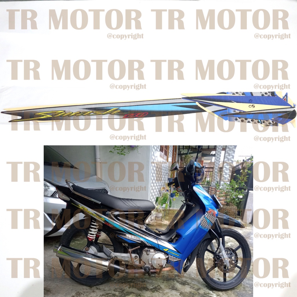 Jual Stiker Motor Smash 110 2005 2006 Sticker Striping Lis Full Set ...