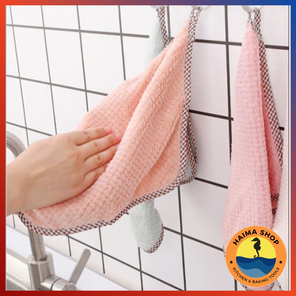 Jual Kain Lap Tangan / Lap Piring Coral 23x23cm Gantung/Kain Gantung ...