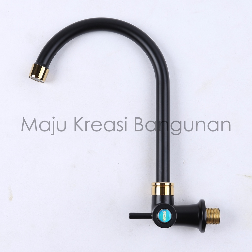 Jual Kran Angsa ONDA V 640 GBU Keran Cuci Piring Sink Tembok Hitam ...