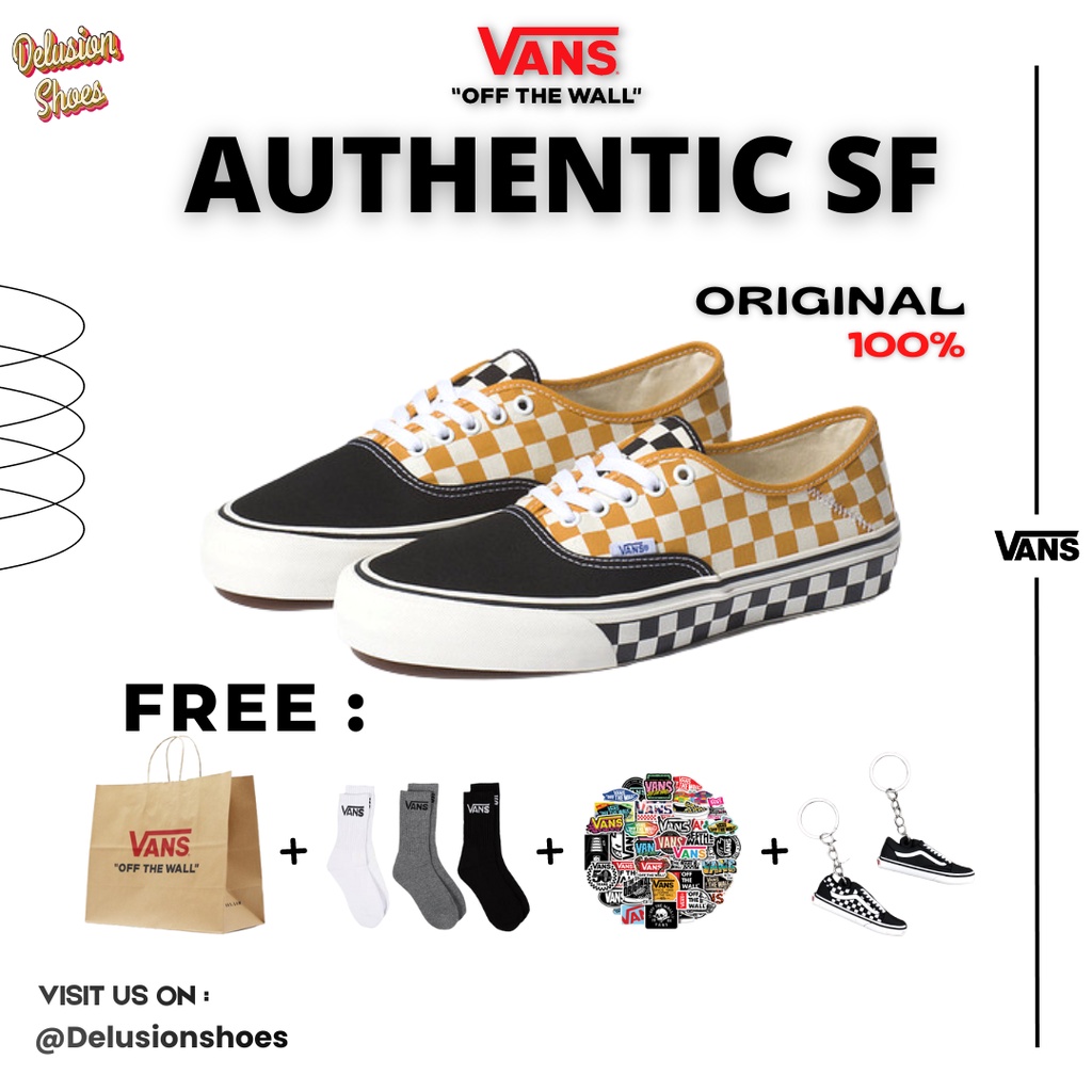 Jual Vans Authentic SF Surf Checkerboard Sunflower Original Guarantee ...