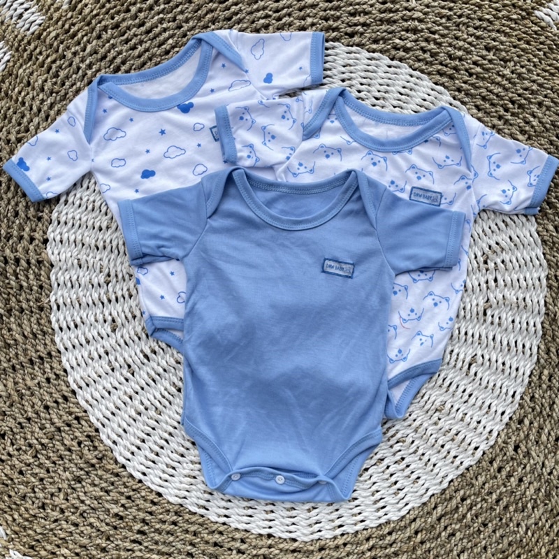 Jual 3Pcs Jumper Bayi Bodysuit Motif Full Sablon Jumper Bayi Newborn ...