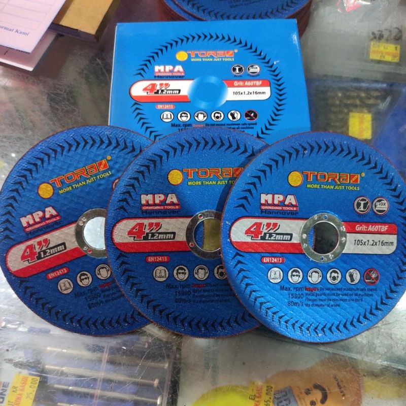 Jual mata potong besi Tora 4in / mata potong gerinda Tora harga 1pc ...