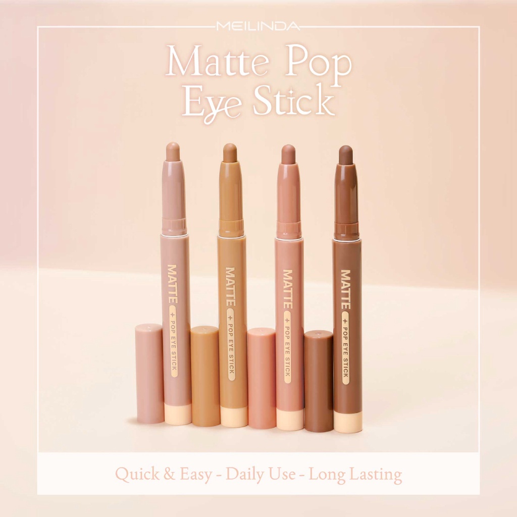 Jual MEILINDA Matte Pop Eye Stick MC3118 | Eyeshadow Creamy Stick ...