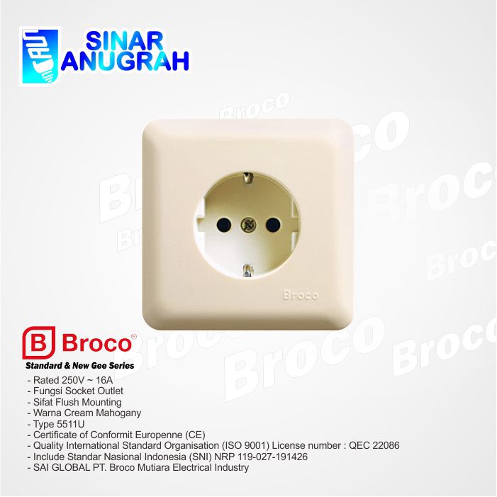 Jual Stop Kontak Broco / Colokan Listrik Broco / alat listrik broco ...