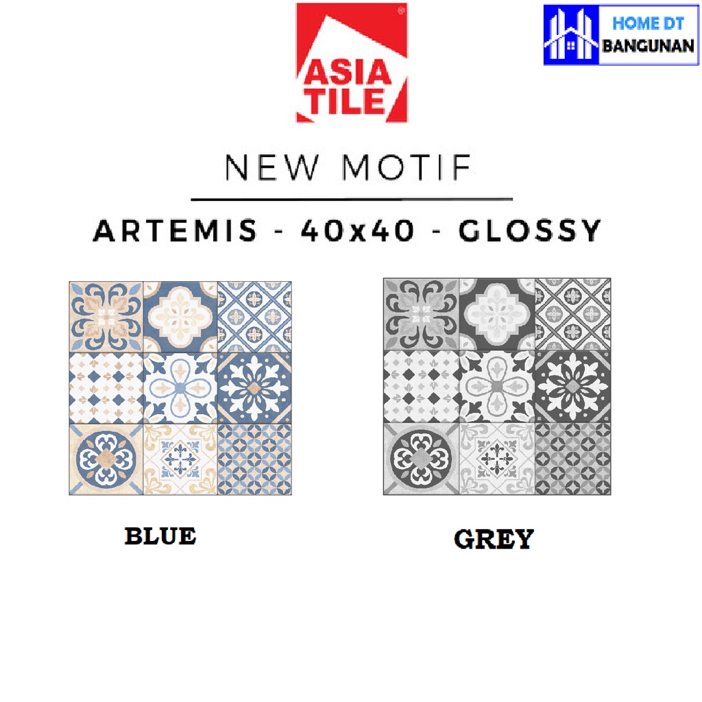 Jual KERAMIK LANTAI 40x40 ARTEMIS / ASIA TILE / GLOSSY / KW 1 | Shopee ...