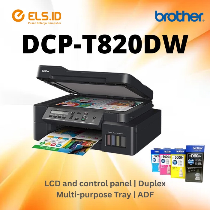Jual Printer Brother DCP-T820DW Wireless All-in-One Duplex ADF | Shopee ...