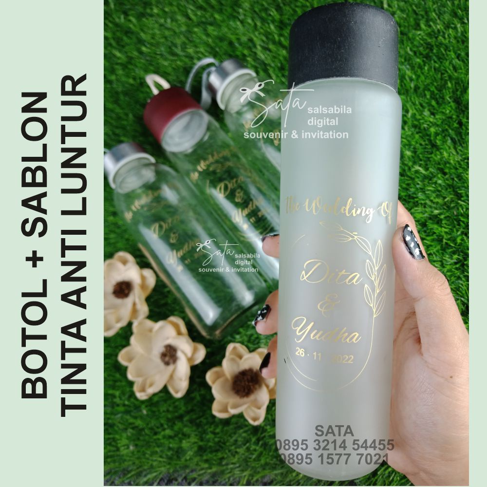 Jual (MINIM 100 pcs) BOTOL MINUM LUCKY DAY DOFF SABLON / BOTOL SABLON ...
