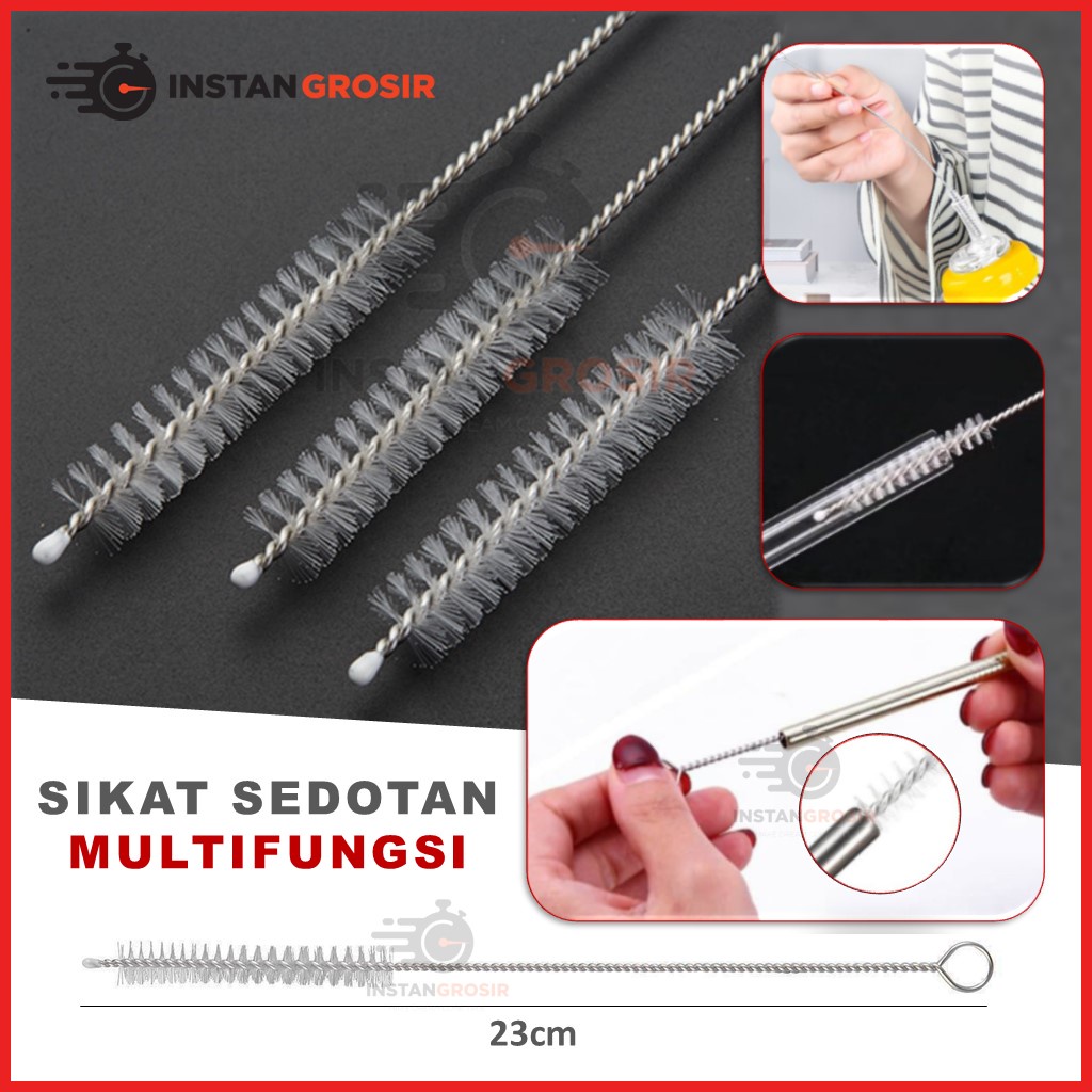 Jual Sikat pembersih sedotan stainless steel multifungsi alat ...