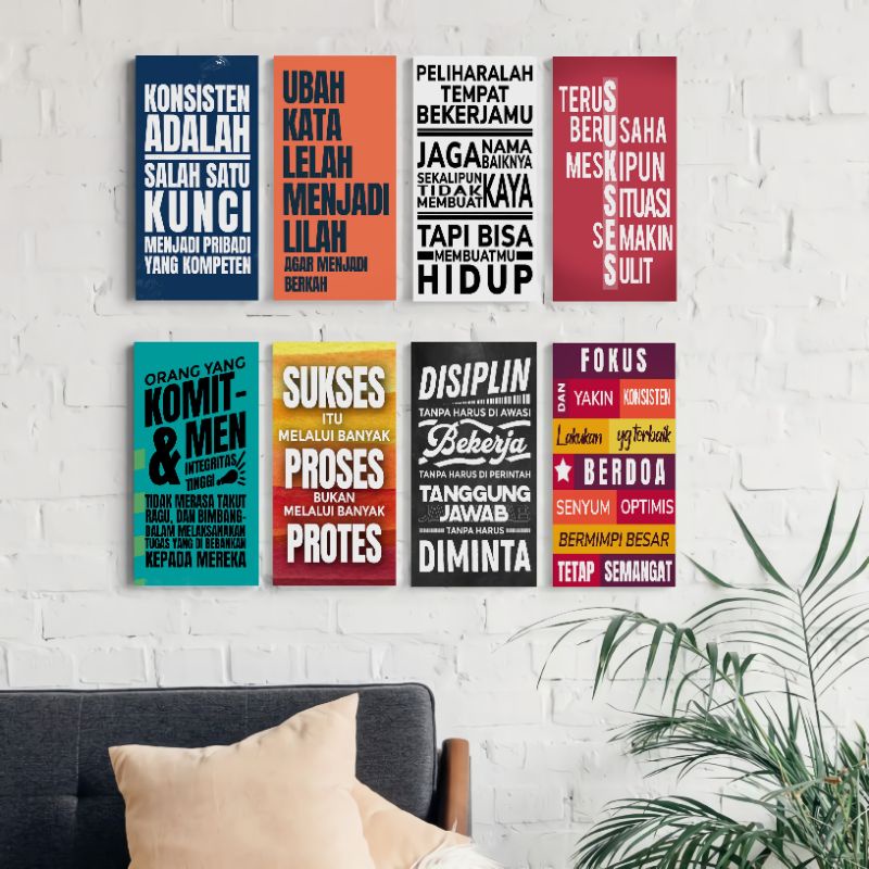 Jual Pajangan Dinding Quotes Motivasi Hiasan Ruang Kerja Poster Kayu ...