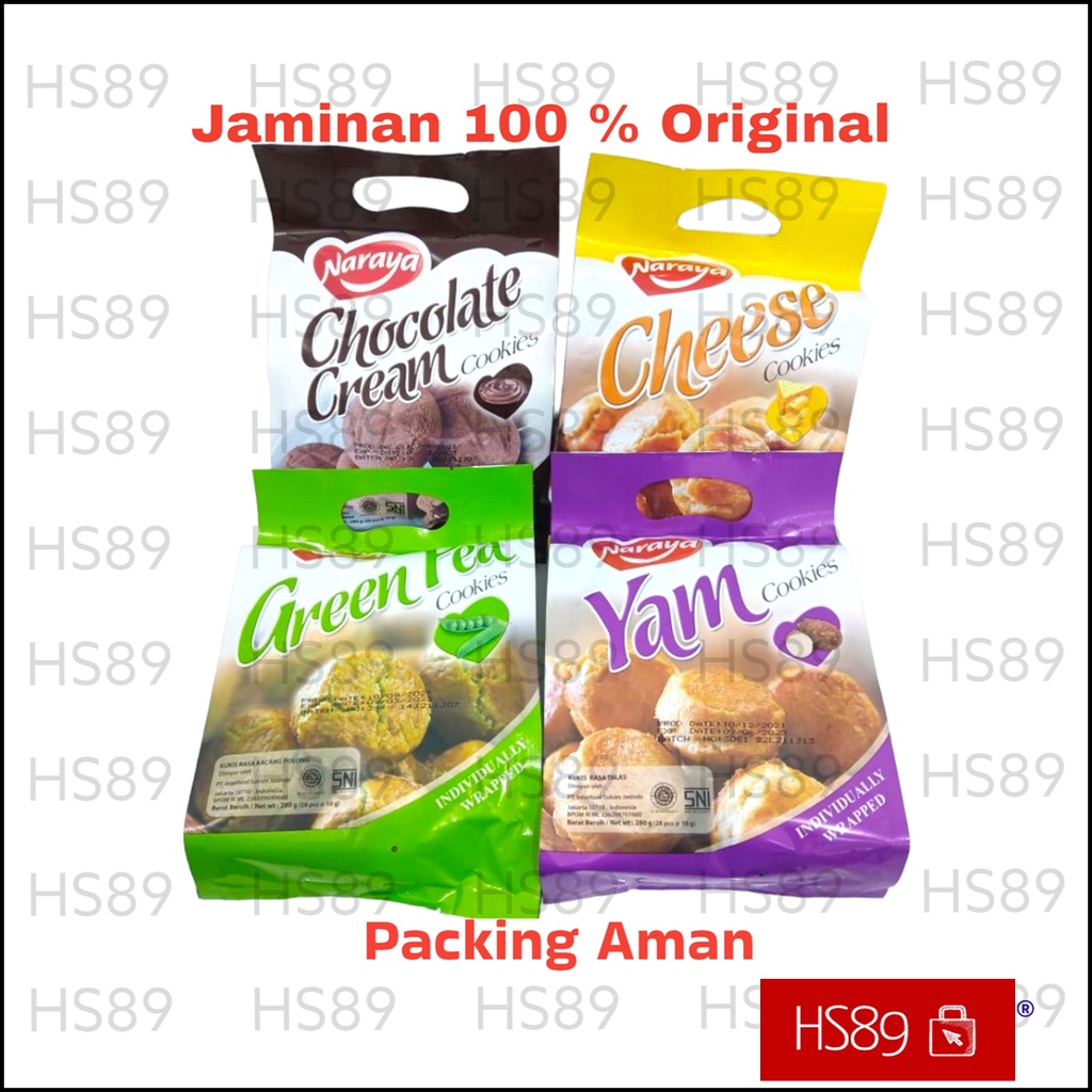 Jual NARAYA Cookies Green Pea/Cheese/Chocolate/Peanut/Yam | Shopee ...