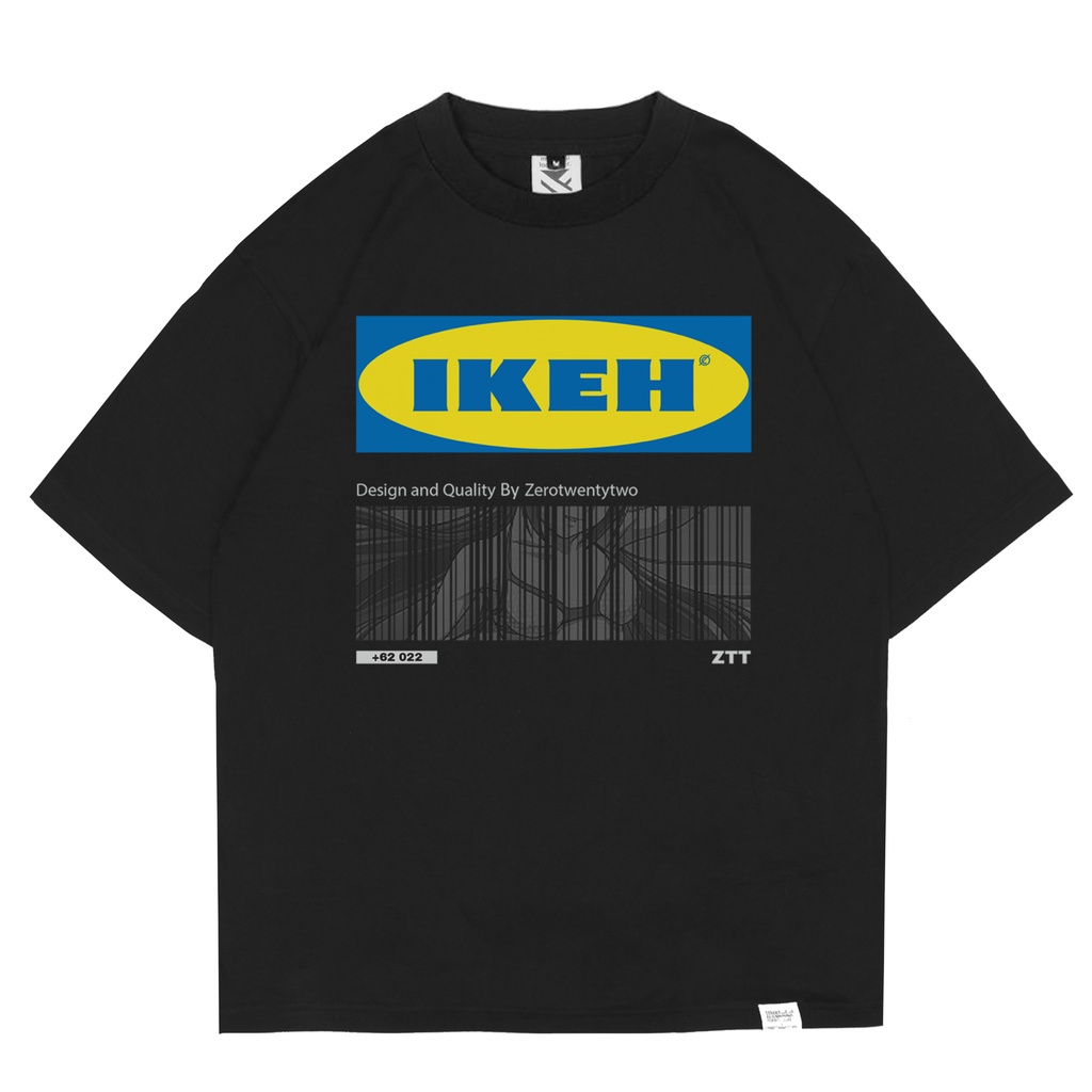 Jual ZeroTwentyTwo Oversized T-Shirt Black Ikeh | Kaos Pria Parodi ...