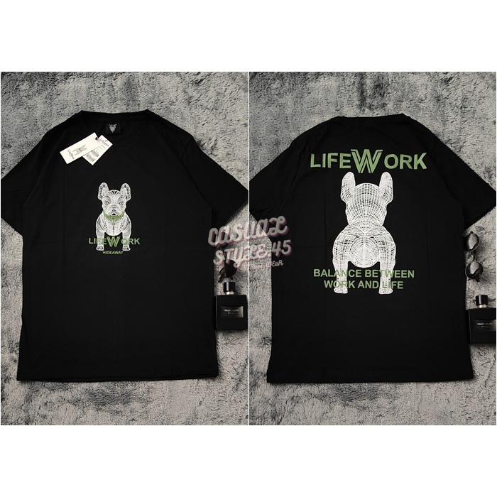 Jual BAJU KAOS PRIA LIFE WORK PREMIUM BRANDED GAMBAR ANJING DESAIN DOG ...