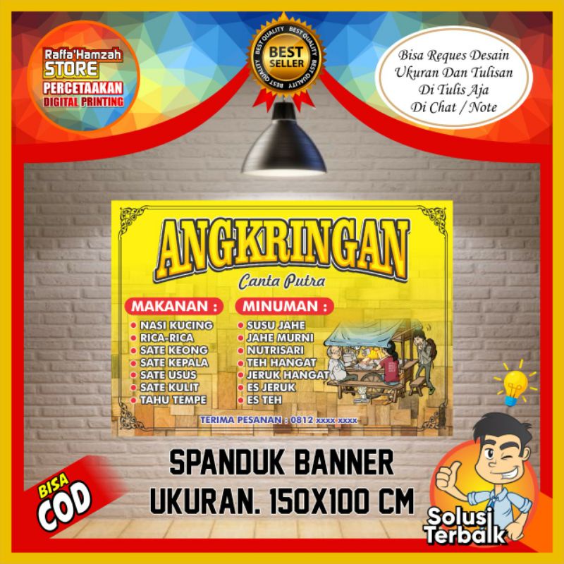 Jual Spanduk Angkringan, banner Angkringan ukuran 100 x 150 cm | Shopee ...