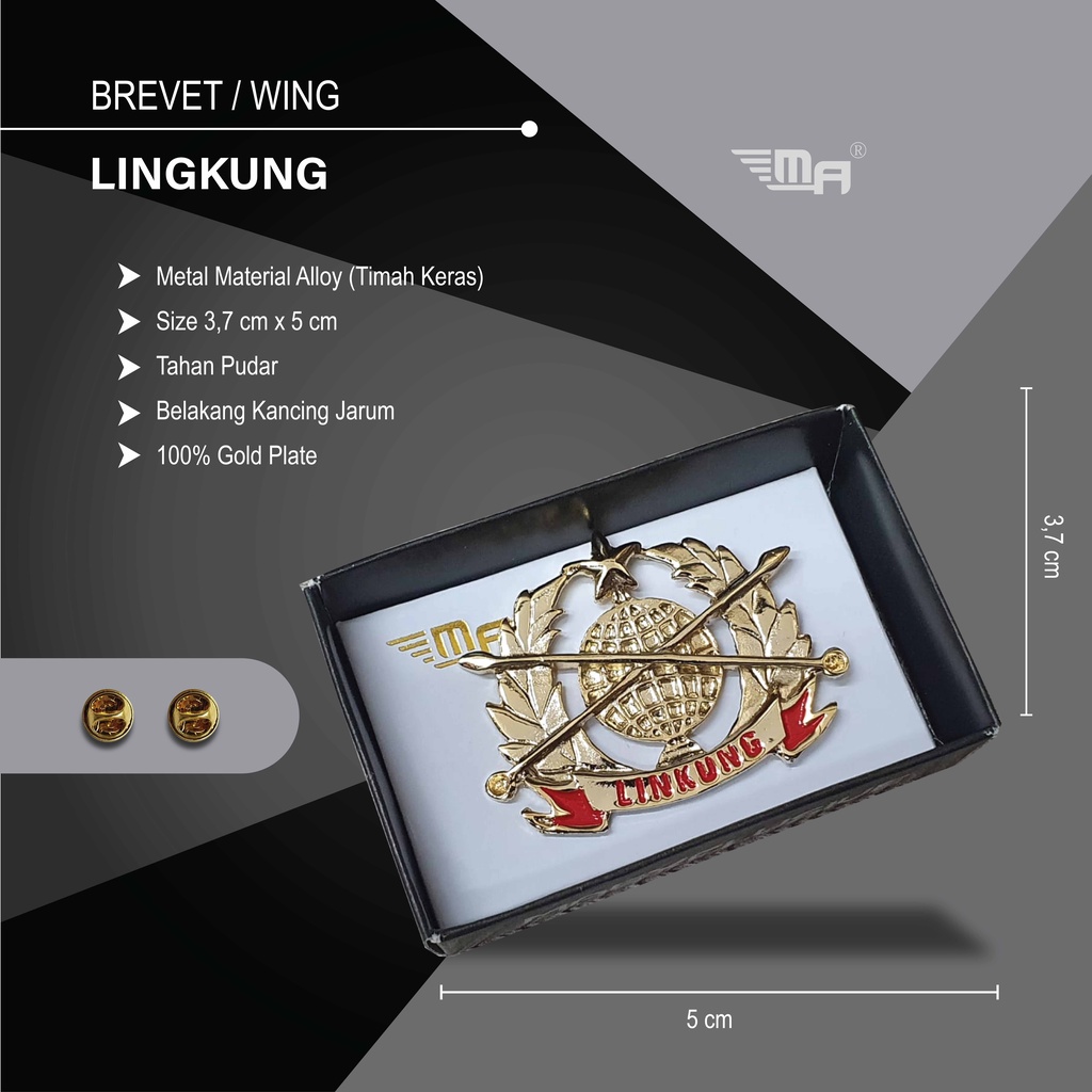 Jual WING LINGKUNG PDH BRIVET BREVET PIN LINGKUNG | Shopee Indonesia