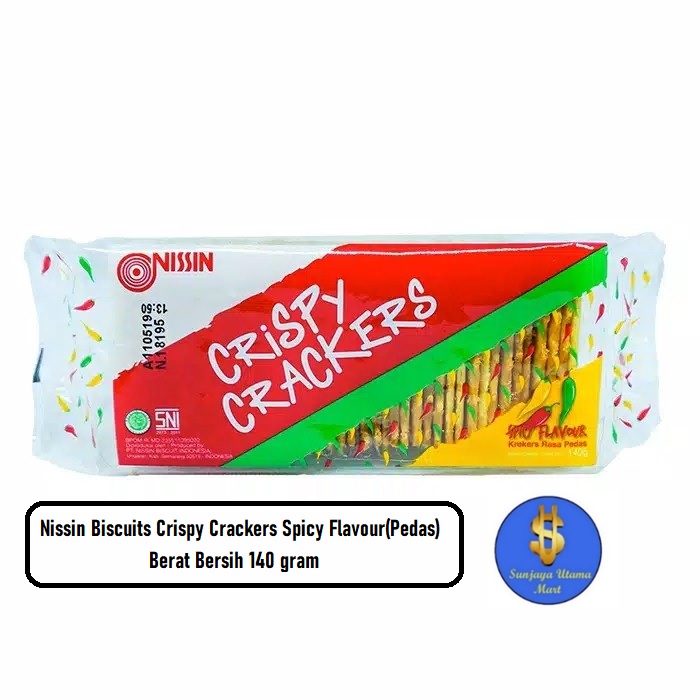 Jual Biscuits Nissin Crispy Crackers Spicy 140 gr-Biskuit Nissin ...