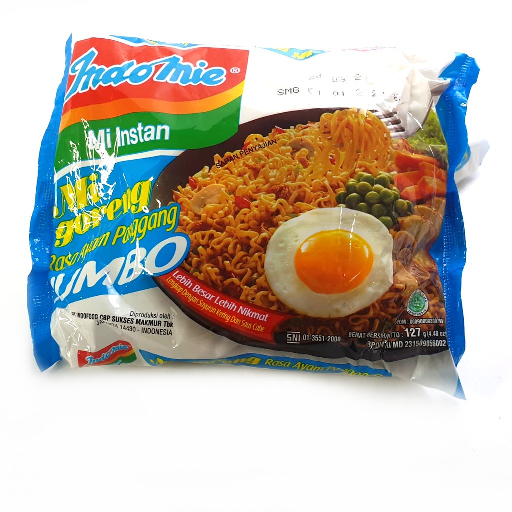 Jual Indomie Goreng Jumbo Rasa Ayam Panggang 127 Gr/Mie Instant ...