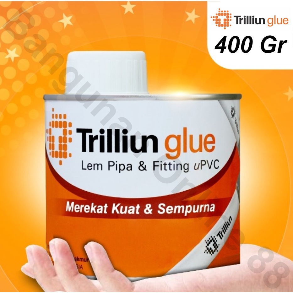 Jual Lem PVC Kaleng 400gr Trilliun Glue Lem Serbaguna Lem Pipa PVC ...