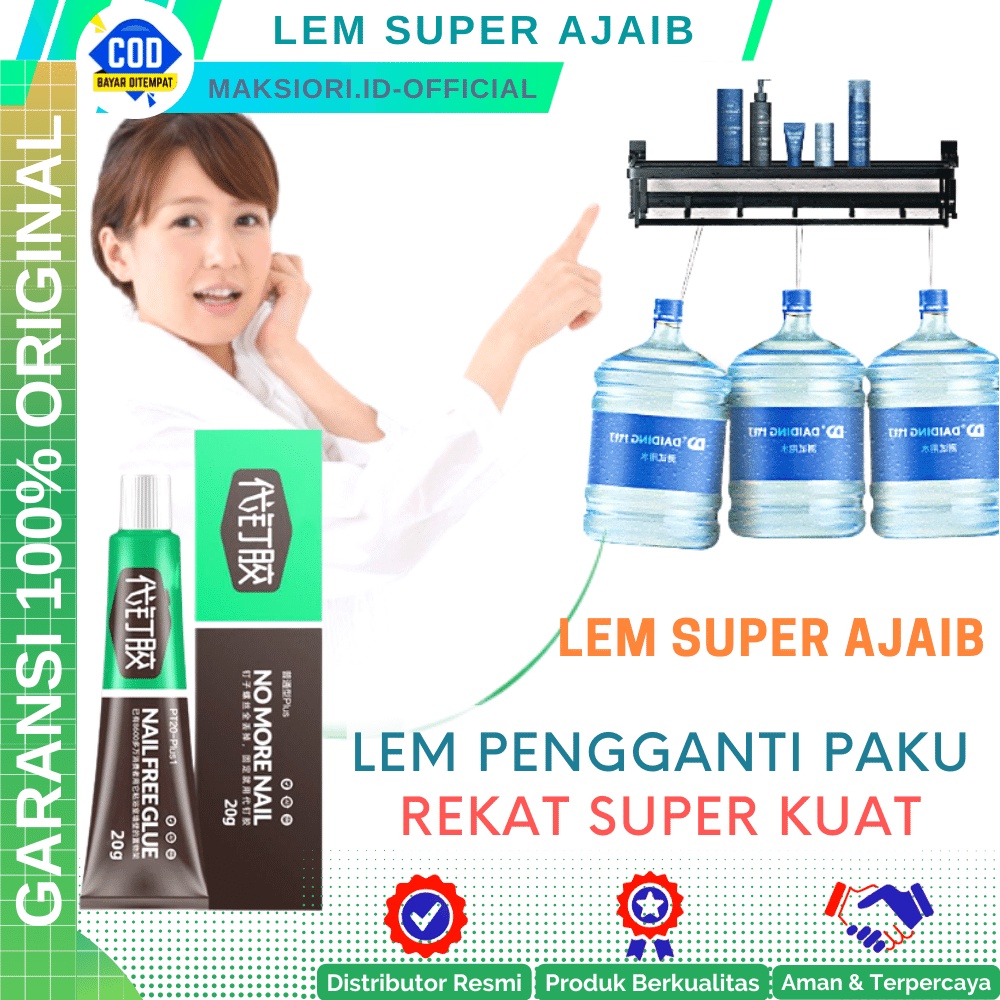 Jual Lem Perekat Serbaguna Super Kuat Multifungsi Lem Pengganti Paku Tembok Serbaguna No More ...