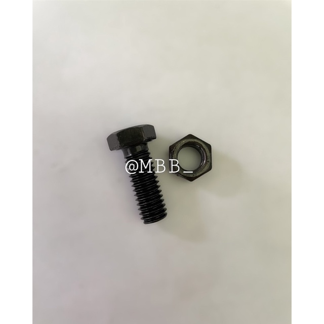 Jual Baut Mur Hitam / Baut Mur Hitam UNC 3/8 x 1 Per 5pcs | Shopee Indonesia