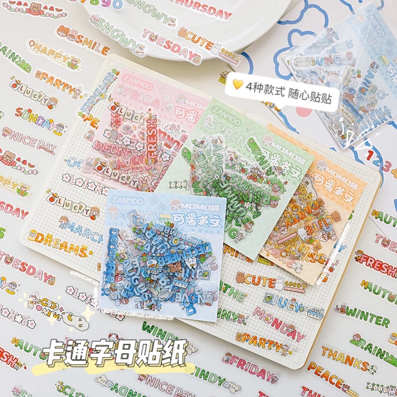Jual [BLANJA] 48pcs Sticker Stiker MOMO Bahasa Inggris Untuk Dekorasi ...