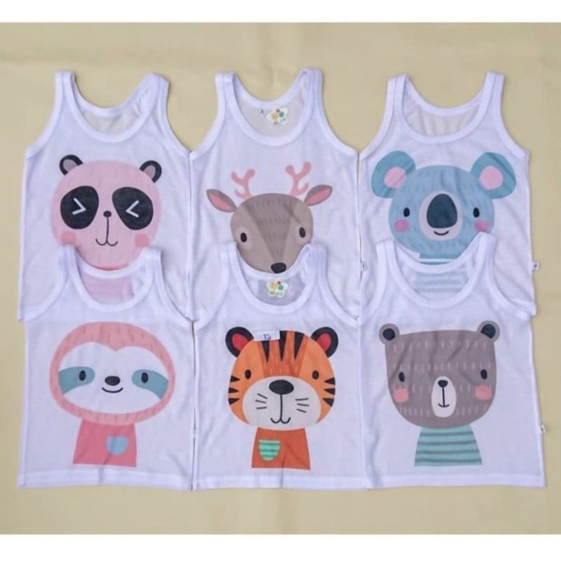 Jual 12 pcs Singlet anak putih gambar kartun / kaos anak putih gambar ... Jual 12 pcs Singlet anak putih gambar kartun / kaos anak putih gambar ...