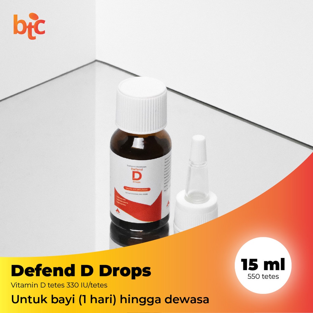 Jual Defend D Drops vitamin D3 tetes untuk bayi/anak/dewasa, 330IU ...