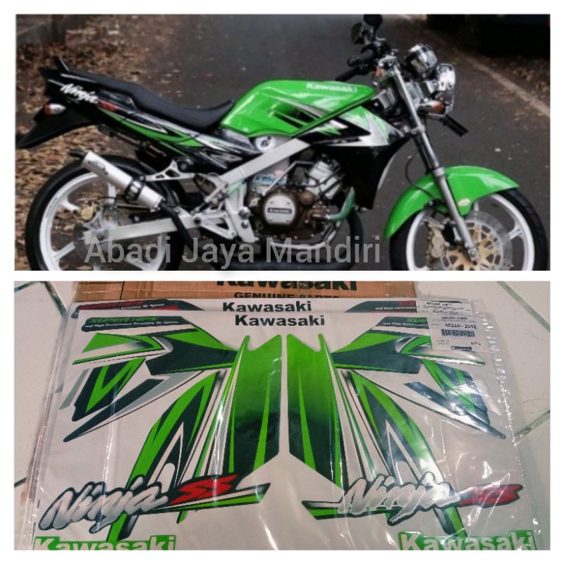Jual Les Striping Stiker Kawasaki Ninja Ss hijau 2010 asli kawasaki ...