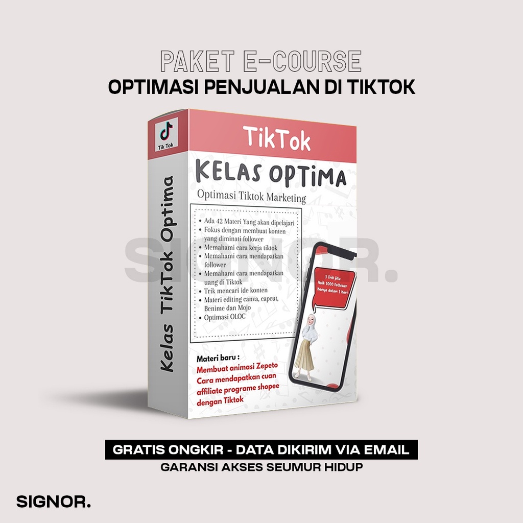 Jual Tiktok Optima - Optimasi Penjualan dan Brand Awareness Di Sosmed Tik tok | Shopee Indonesia