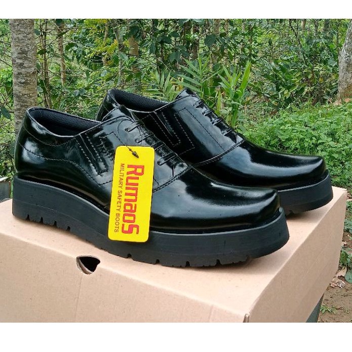 Jual Terbaru-sepatu dinas PDH pendek outsole tebal 4-5cm/KANTORAN kulit ...