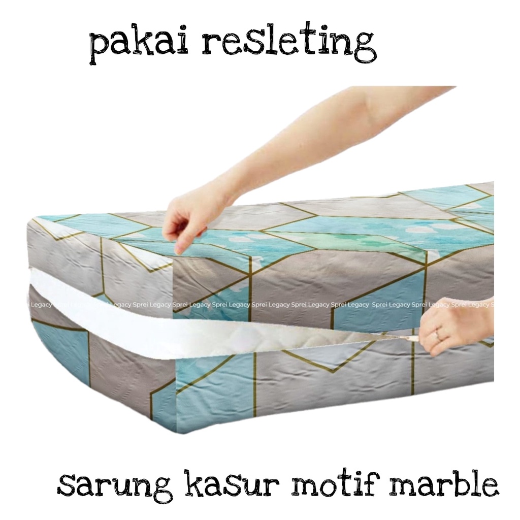 Jual Sarung kasur busa resleting premium motif marble size 70-120 bahan ...