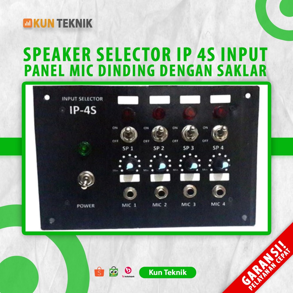Jual SPEAKER SELECTOR IP 4S INPUT PANEL MIC DINDING DENGAN SAKLAR ...