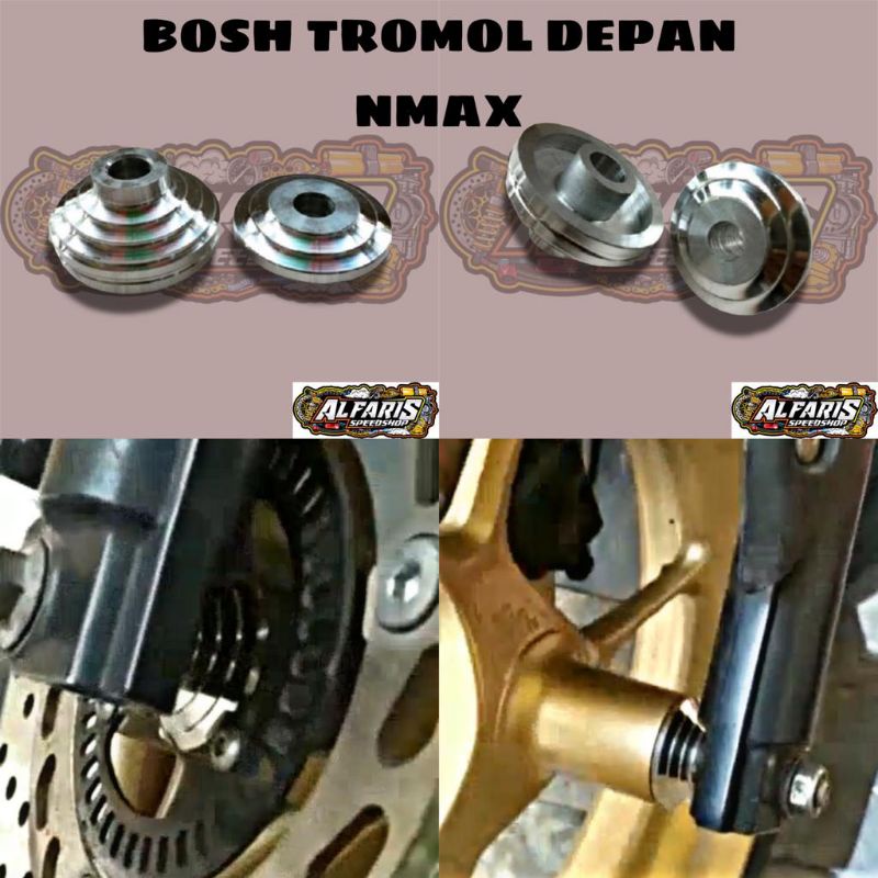 Jual BOSH TROMOL DEPAN NMAX ALMUNIUM GEARBOX AS RODA DEPAN YAMAHA ALL ...