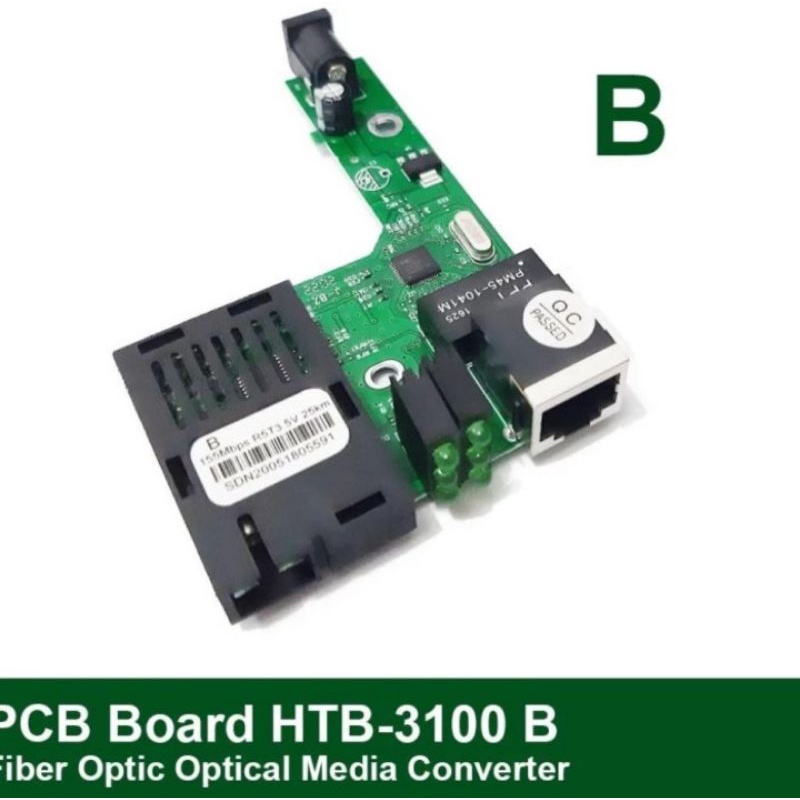 Jual PCB BOARD NETLINK HTB-3100 fiber optik Media converter HTB-3100B ...