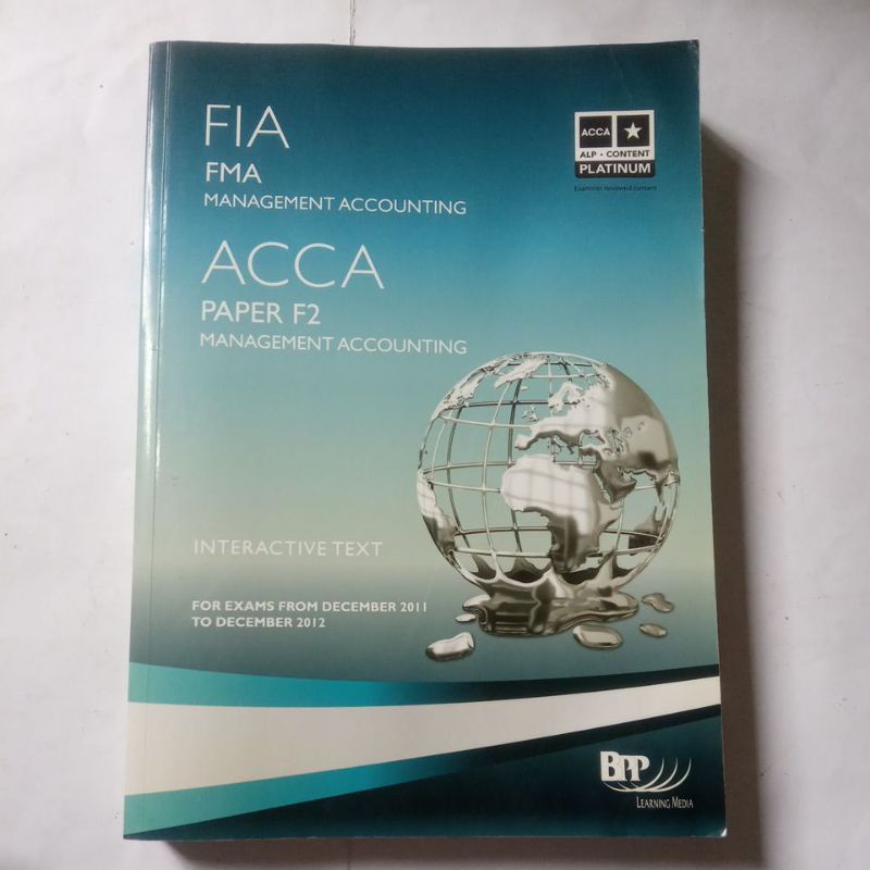 Jual Buku Bisnis FIA FMA Management Accounting ACCA PAPER F2 Management Accounting | Shopee ...