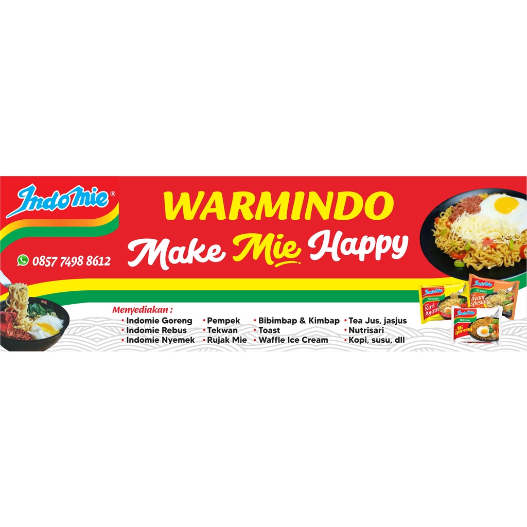 Jual SPANDUK BANNER WARUNG INDOMIE | Shopee Indonesia