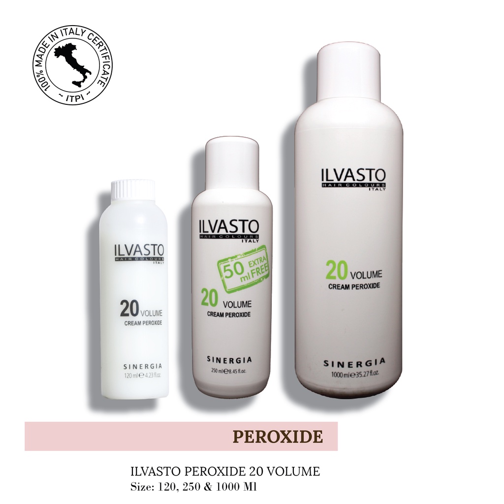 Jual Ilvasto Peroxide 20 Vol 250 ML& 1000 ML (Cream Developer) | Shopee ...