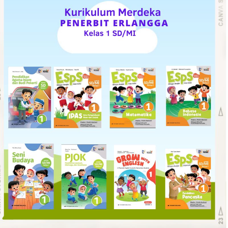 Jual Buku Kurikulum Merdeka Kelas 1 SD/Mi Penerbit Erlangga | Shopee Indonesia