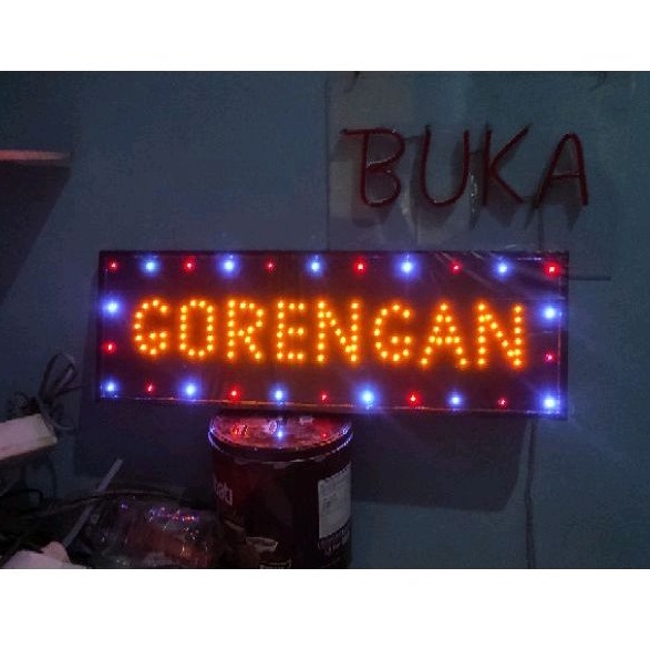 Jual tulisan lampu led sign GORENGAN new | Shopee Indonesia