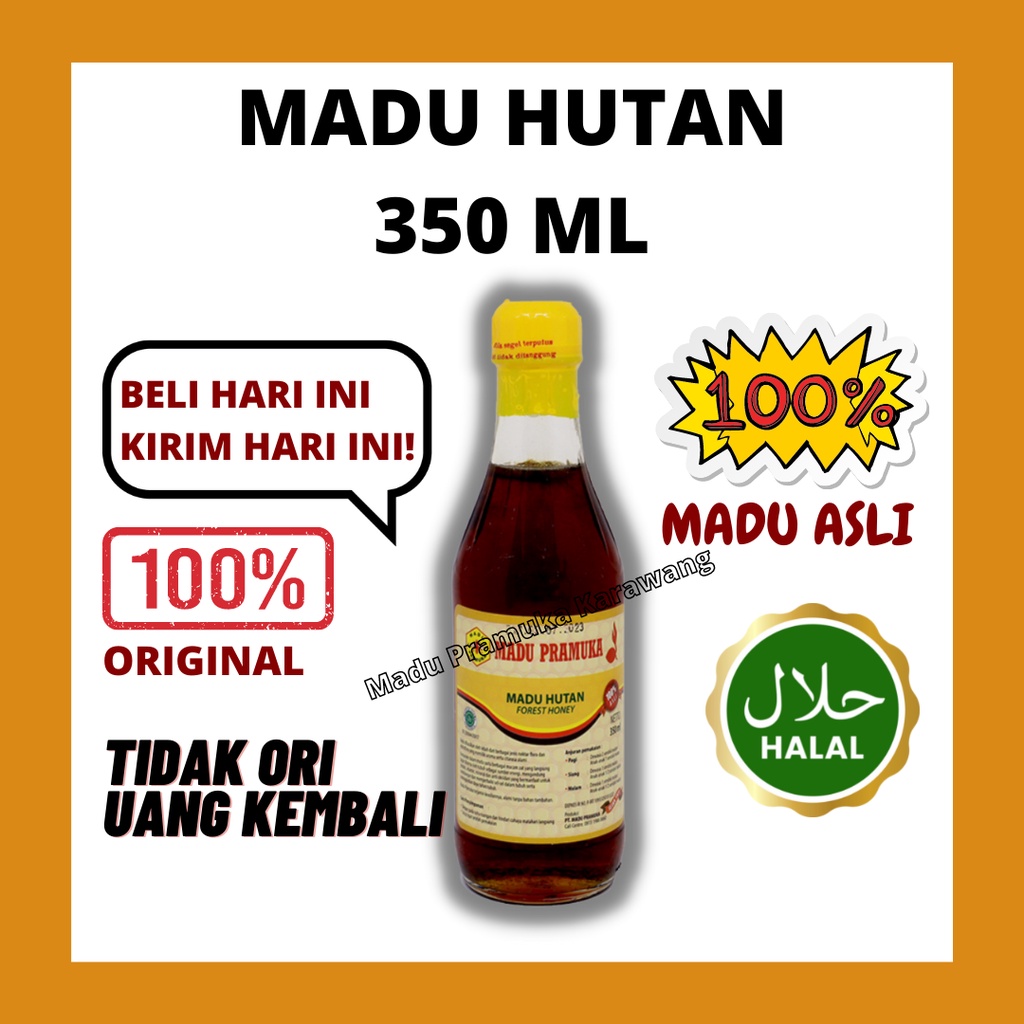 Jual MADU ASLI MADU ORIGINAL MADU PRAMUKA HUTAN 350 ML | Shopee Indonesia