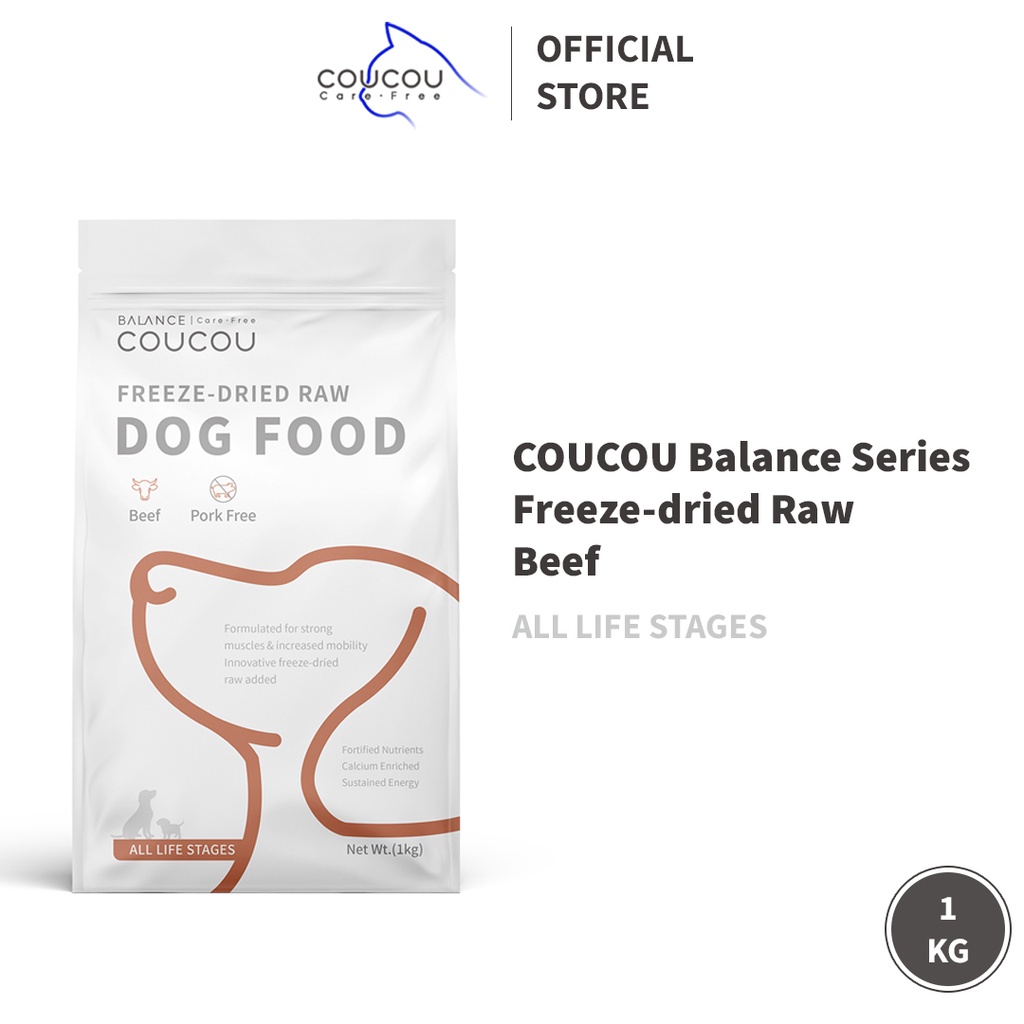 Jual COUCOU Balance Series Freeze-dried Raw Beef All Life Stages 1 Kg ...