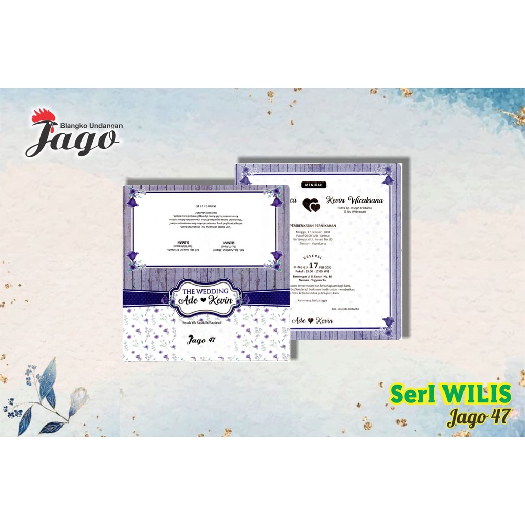 Jual Blangko Undangan atau Kertas Undangan Pernikahan Jago 47 dengan ...