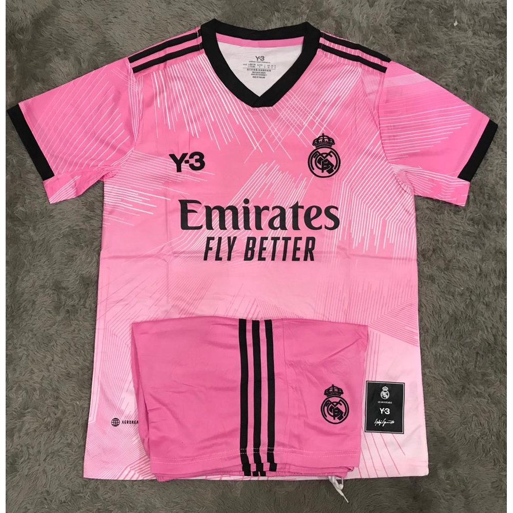 Jual Jersey bola madrid 4th Y-3 pink grade ori | Shopee Indonesia