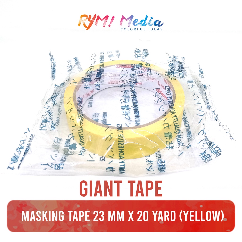 Jual Masking Tape 23 mm x 20 Yard GIANT TAPE Lakban Selotip Kertas ...