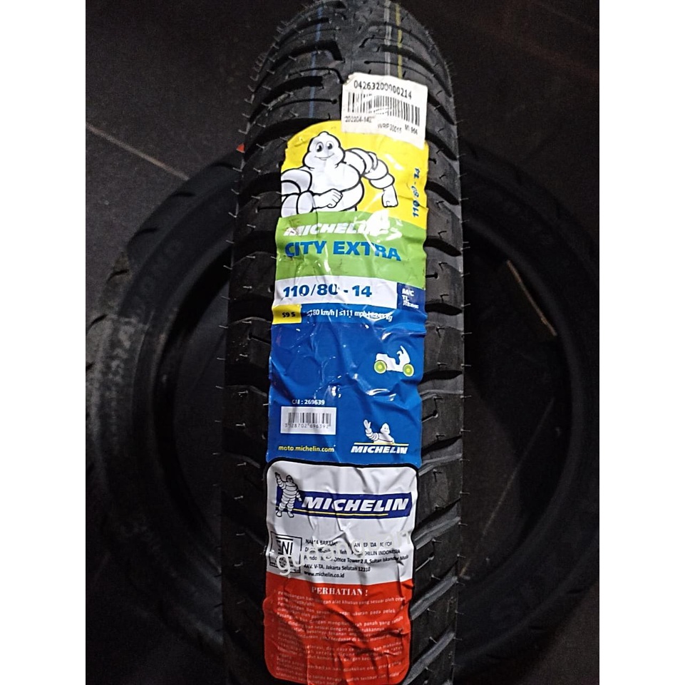 Jual (RING 14 ) CITY EXTRA 110 / 80 - 14 MICHELIN THN 2025 Tubeless Ban ...