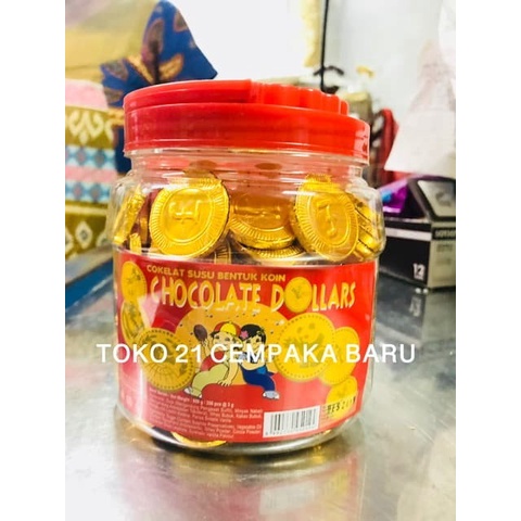 Jual Pusan Chocolate Dollars 1 TOPLES Ukuran | Shopee Indonesia
