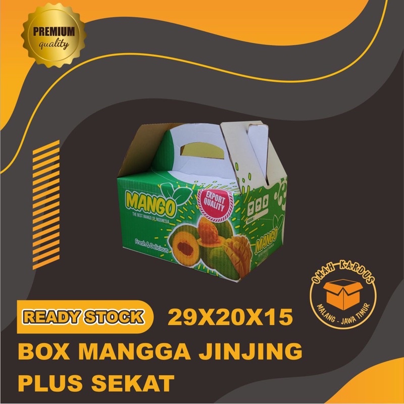 Jual 500 pcs KARDUS BOX Buah MANGGA isi 6 model jinjing 29x20x15cm ...